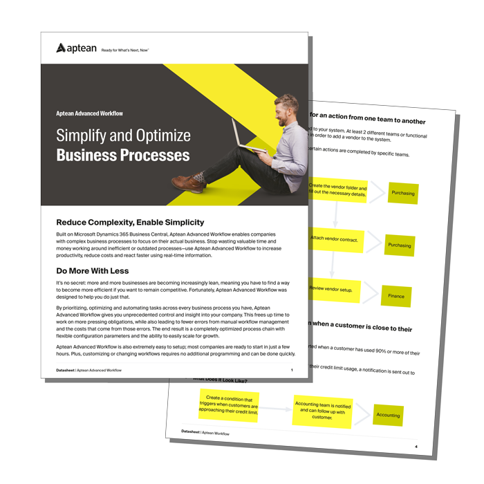 Aptean Advanced Workflow Help